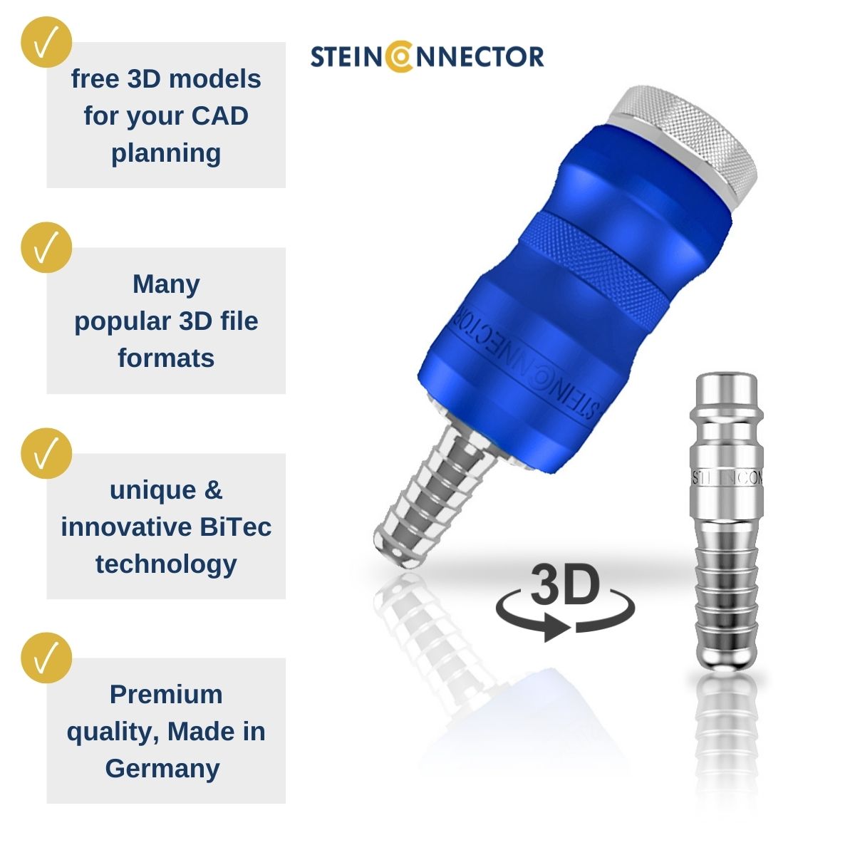 BiTec Compressed Air Venting Coupling for Machinery & Equipment