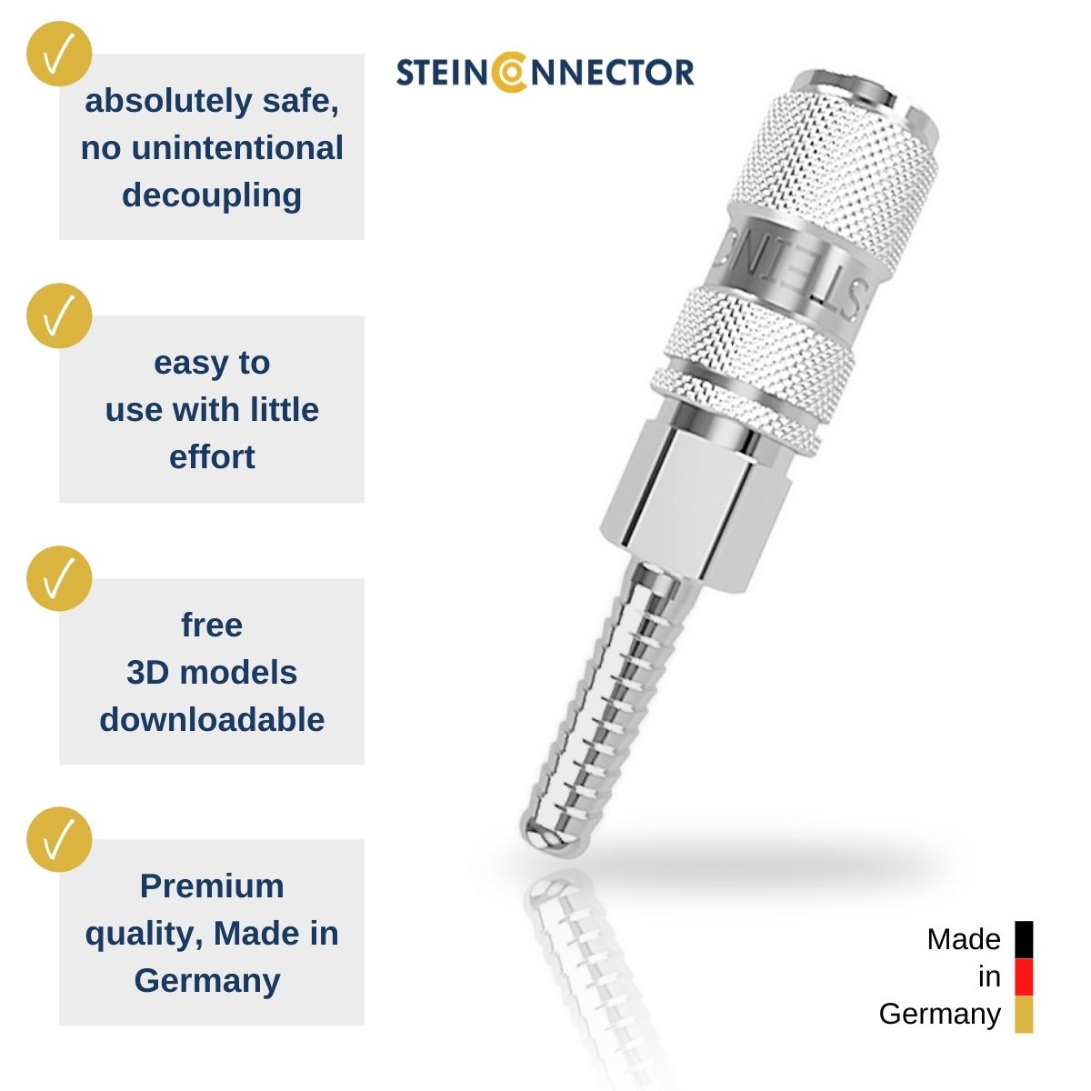 Compressed air couplings for respiratory devices