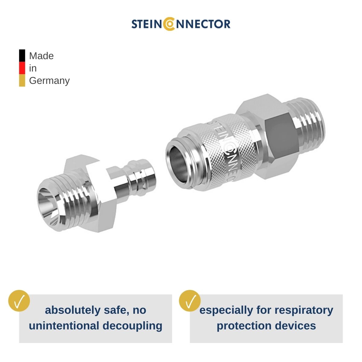 Compressed air couplings for respiratory devices