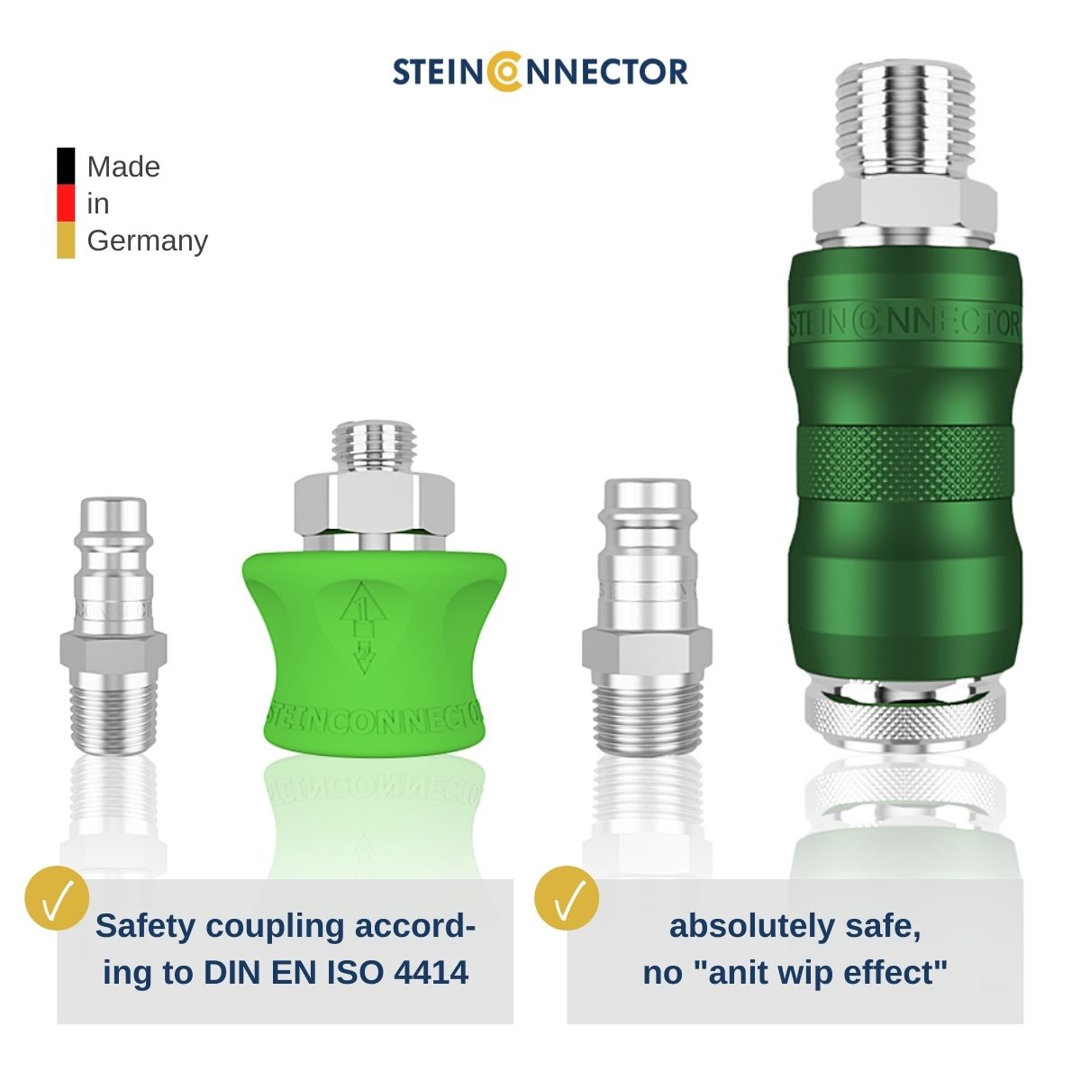 Compressed air couplings & quick-release couplings for operating equipment