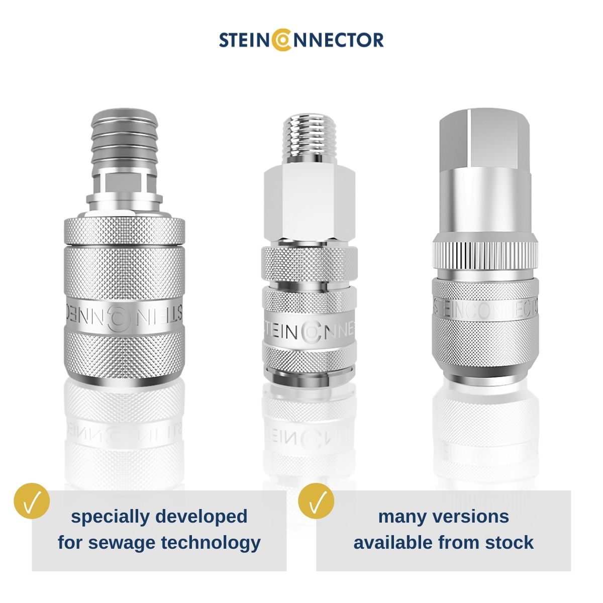 Compressed air safety couplings for wastewater and sewer technology
