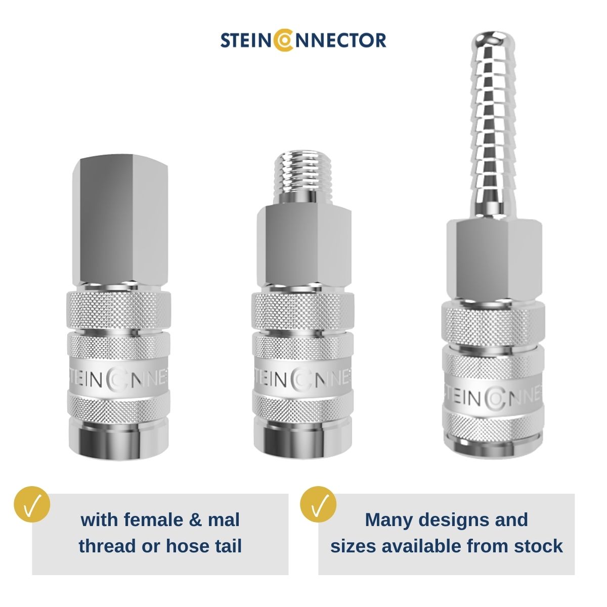 Compressed air safety couplings for wastewater and sewer technology